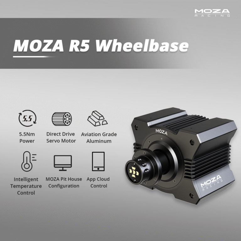 Moza R5 Racing Bundle in INDIA | 5 Nm Direct Drive Wheel